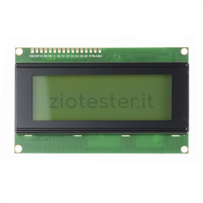 LCD2004 Display LCD Yellow Green Backlight - Vendita Online su ZioTester LCD2004 Display LCD Yellow Green Backlight - Vendita Online su ZioTester