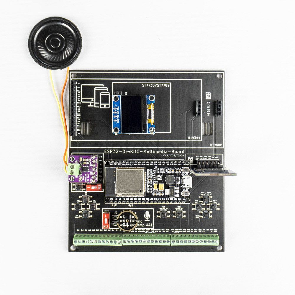 ESP32-DevKitC-Multimedia-Board Screw Board - Vendita Online su ZioTester